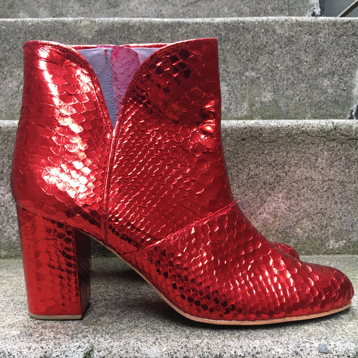 Joey Boot - Red Metallic – jfahristore